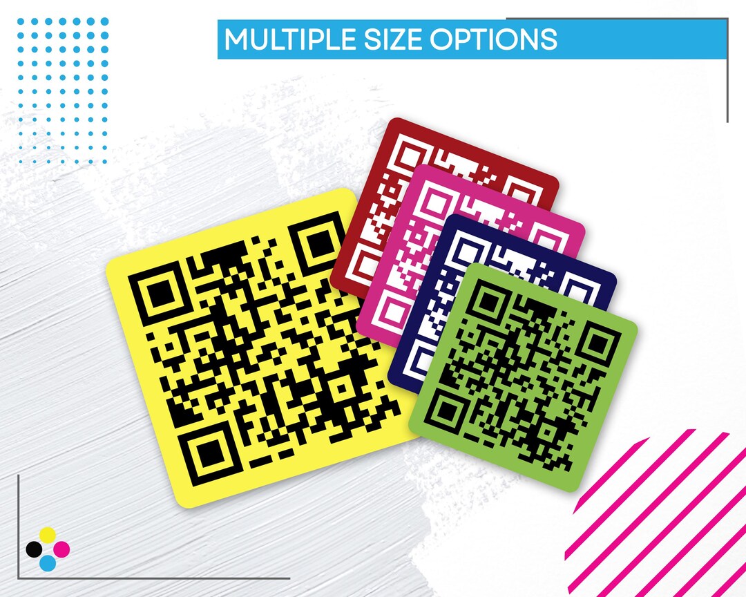Custom QR Code Stickers, Personalized QR Code Labels, Website Link QR Code Labels, Product ...
