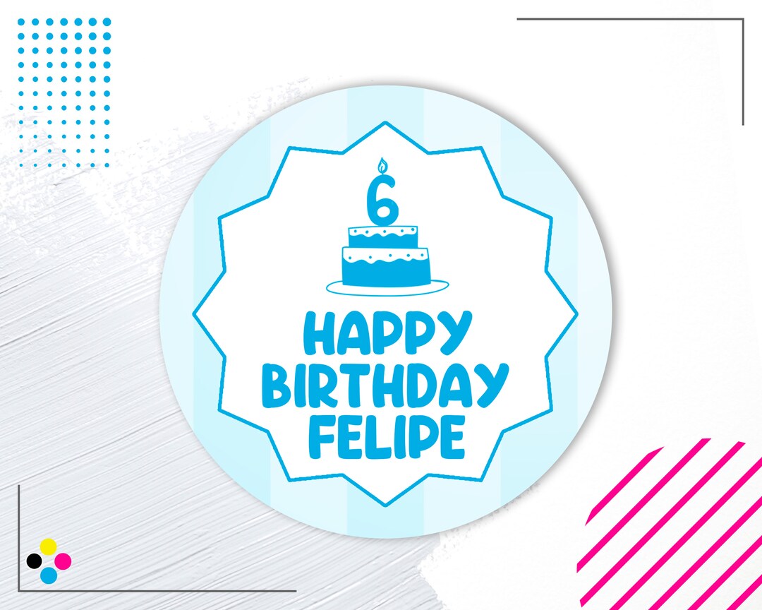 Happy Birthday Favor Labels for Boys Birthday, Custom Birthday Labels ...