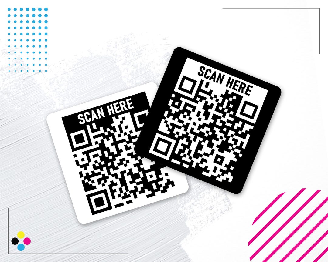Custom Scan Here QR Code Stickers, Personalized Packaging Product ...