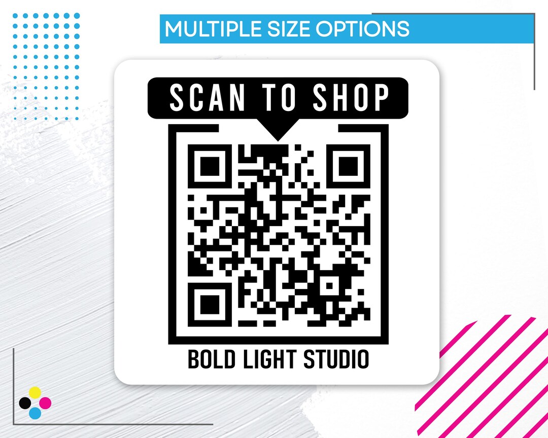 Scan to Shop QR Code Labels, Custom Business QR Code Labels, Website Link Qr Code, Personalized ...