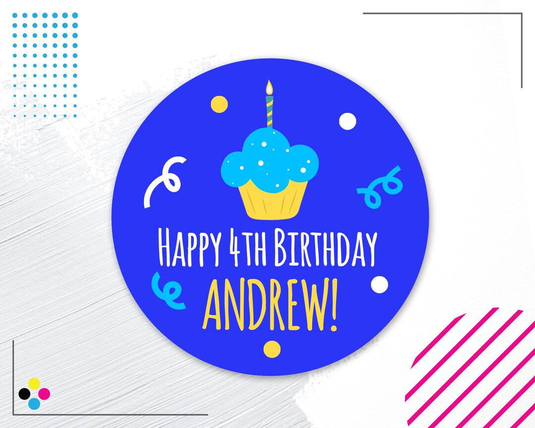 Custom Birthday Labels, Kids Birthday Labels for Party Favors ...