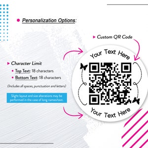 Custom QR Code Labels for Business, Personalized Text Stickers and QR ...