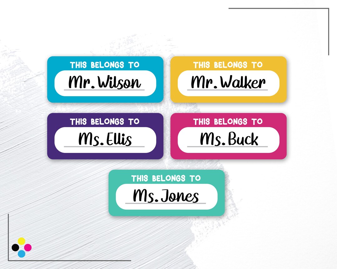 This Belongs to Stickers for Teachers, Custom Classroom Labels for ...