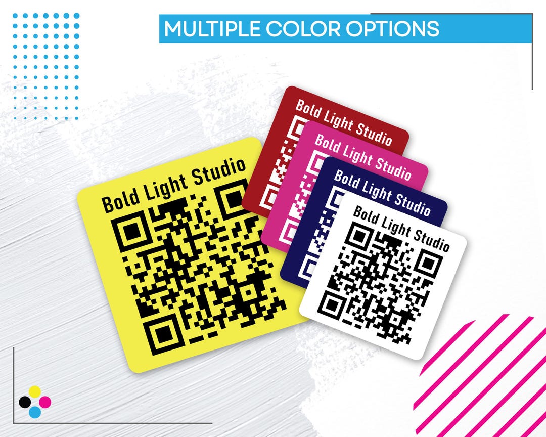 Custom QR Code Labels, Personalized Sticker QR Codes for Business, QR Scan Me Labels, Website ...