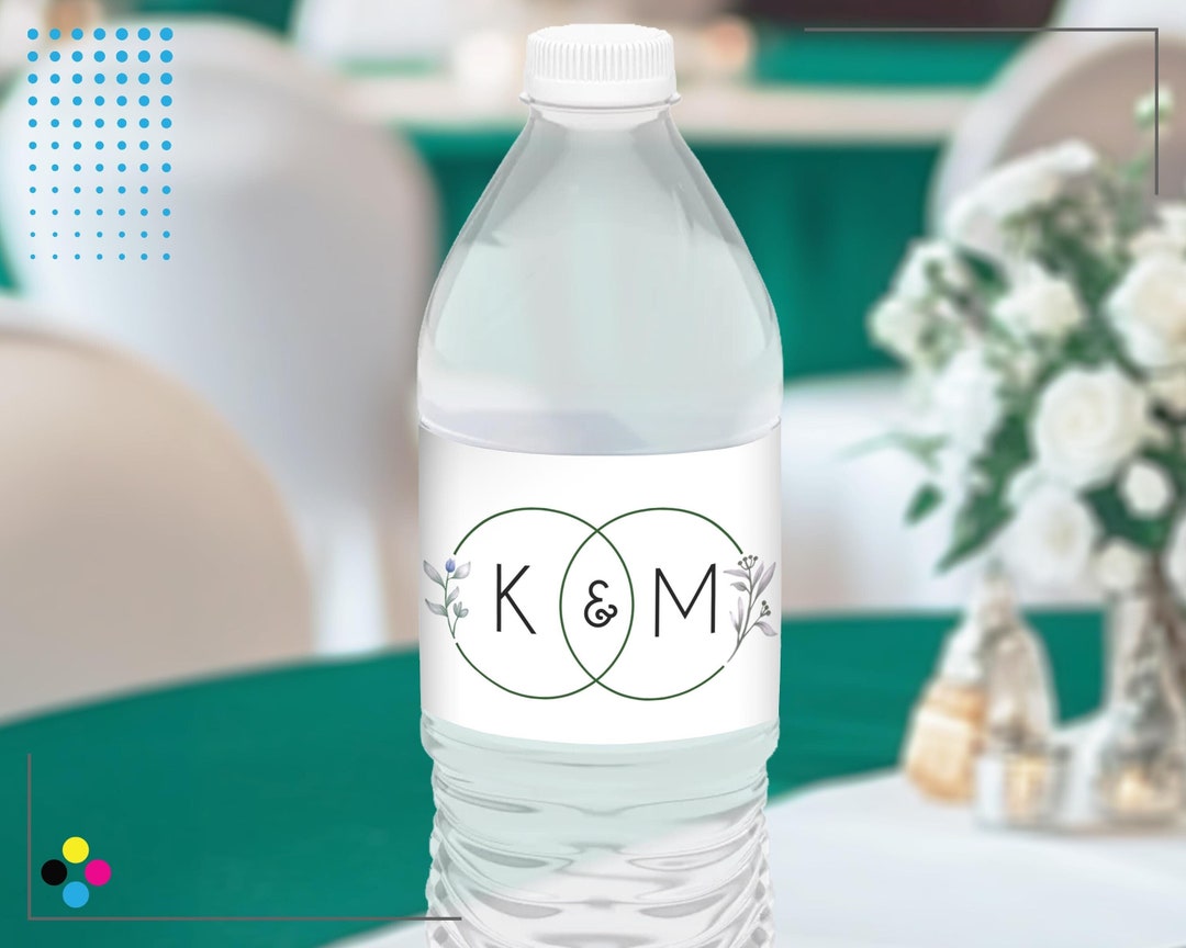 Custom Wedding Water Bottle Labels, Minimalist Wedding Labels ...