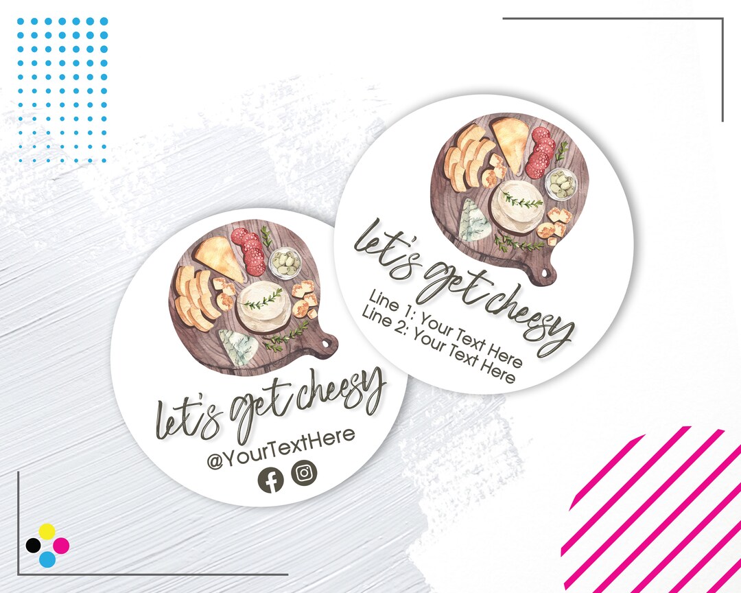 Circle Custom Labels, Charcuterie Board Sticker, Social Media Packaging ...