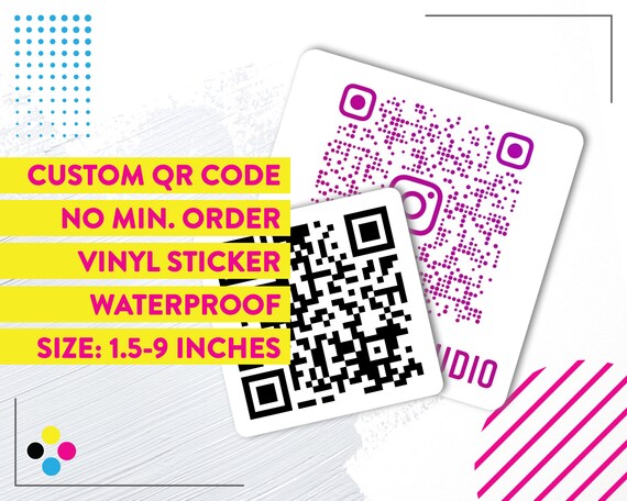 Custom QR Code Sticker QR Code Label Scan Me Sticker Custom - Etsy