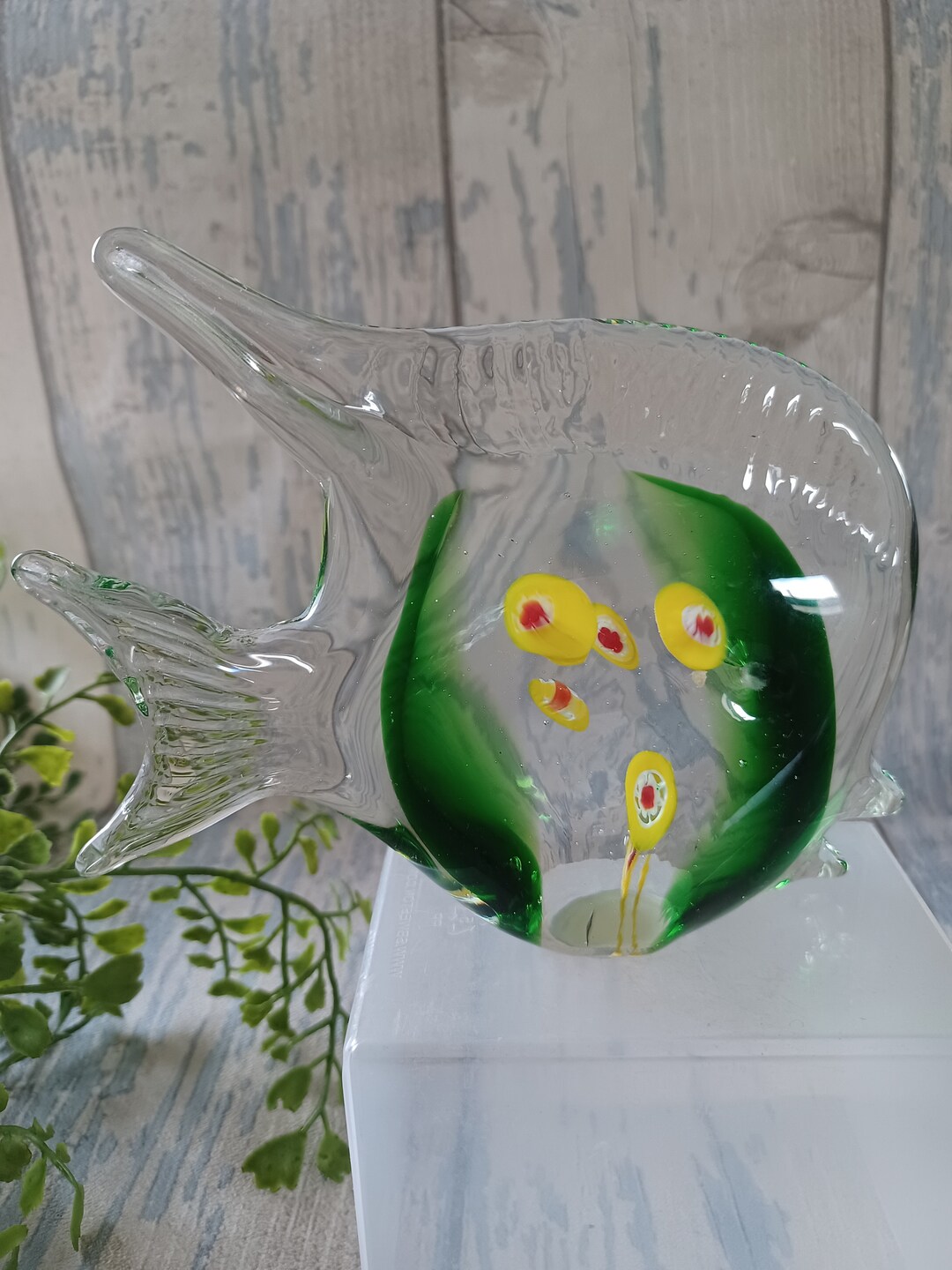 Angel Fish Glass Fish Vintage - Etsy
