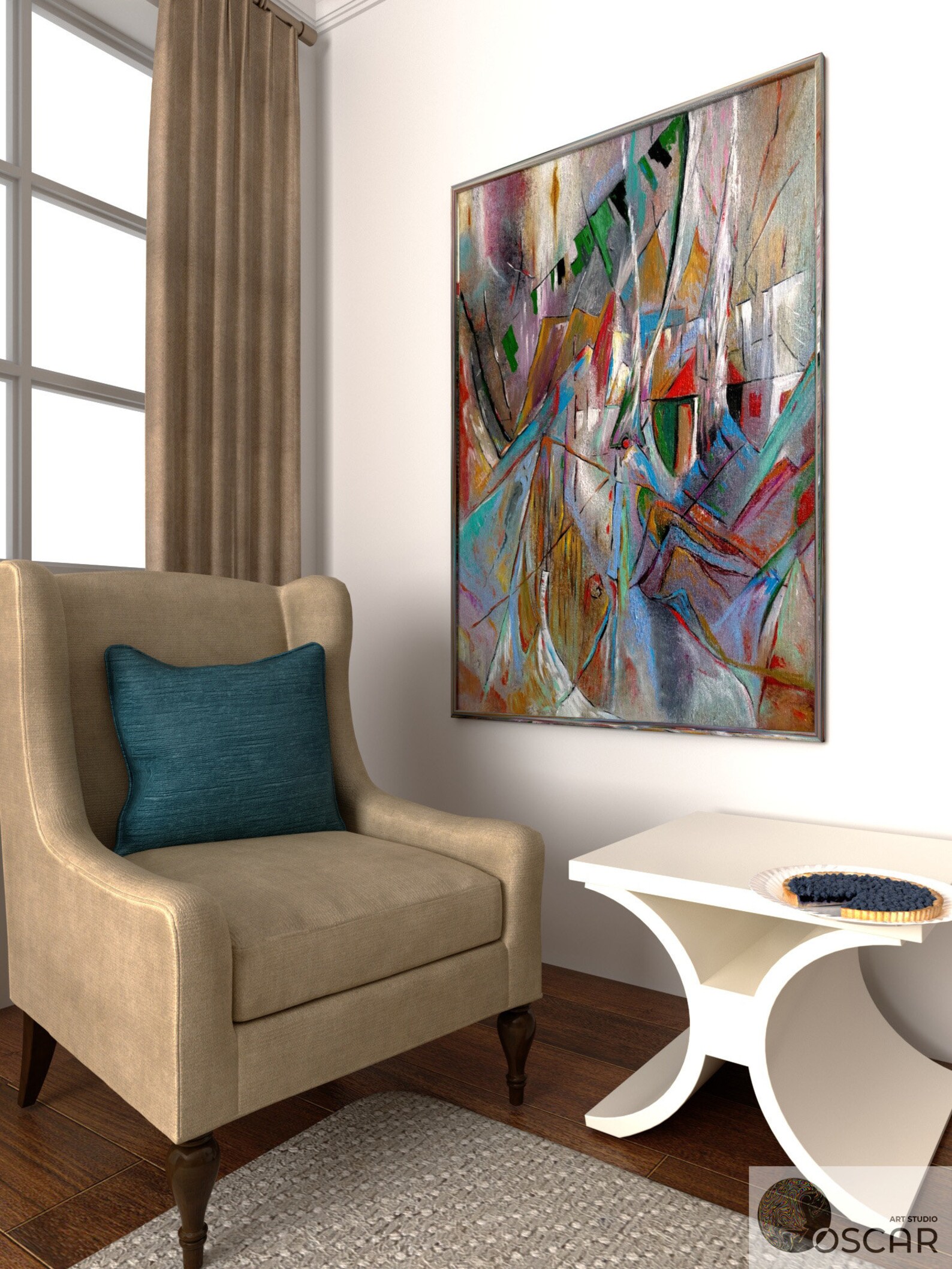 Original Bull Abstract Paintings On Canvas Modern Bull | Etsy