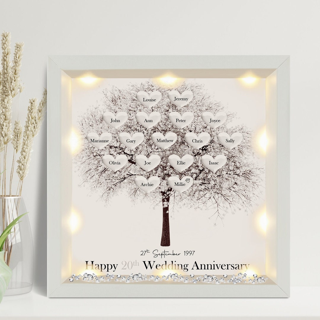 Custom Anniversary Gift 20th Wedding Anniversary Platinum Etsy