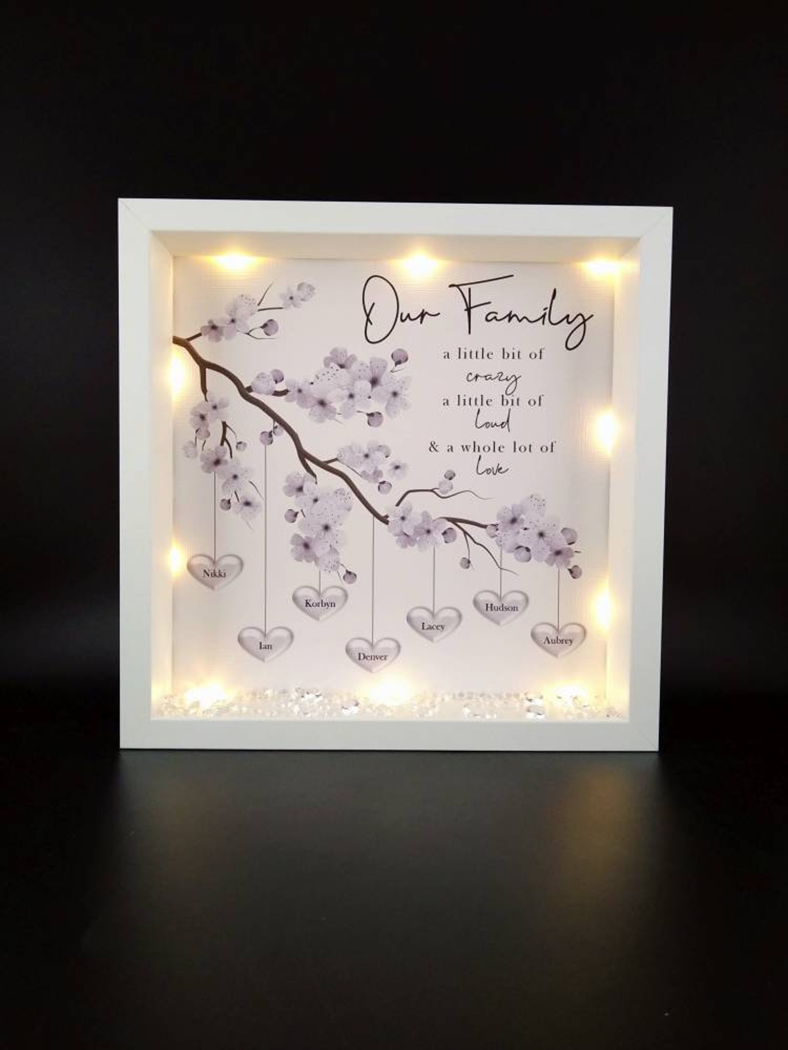 Personalised Family Tree Frame Family Tree Gift Christmas - Etsy