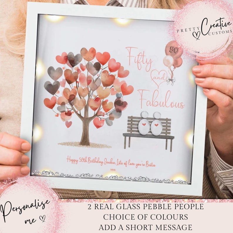 50th Birthday Gifts for Women Personalised Birthday Gift Mum Birthday ...