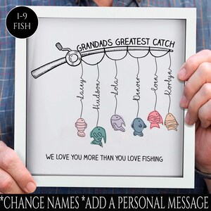 Grandad Birthday Gift for Fathers Day Gift Daddy Personalised Fishing ...