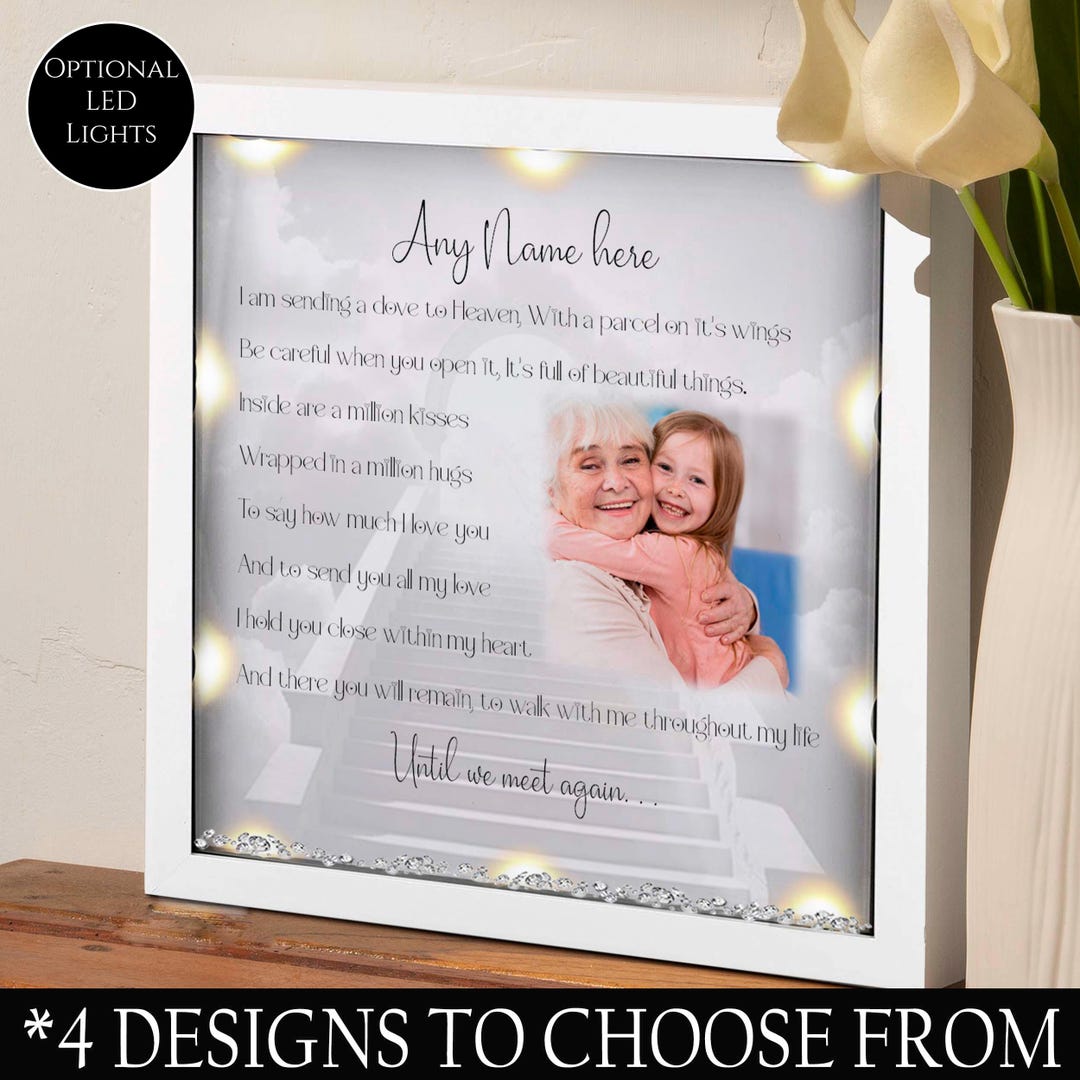 Personalised Memorial Frame, Dad in Heaven Frame, Remembrance Frame ...