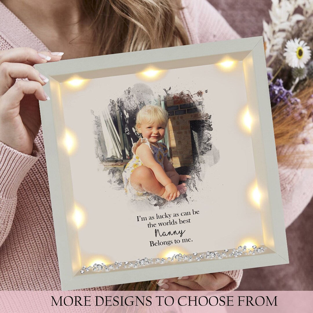 Personalised Photo Frame, Nanny Frame, Mothers Day Gift, Mum Birthday ...