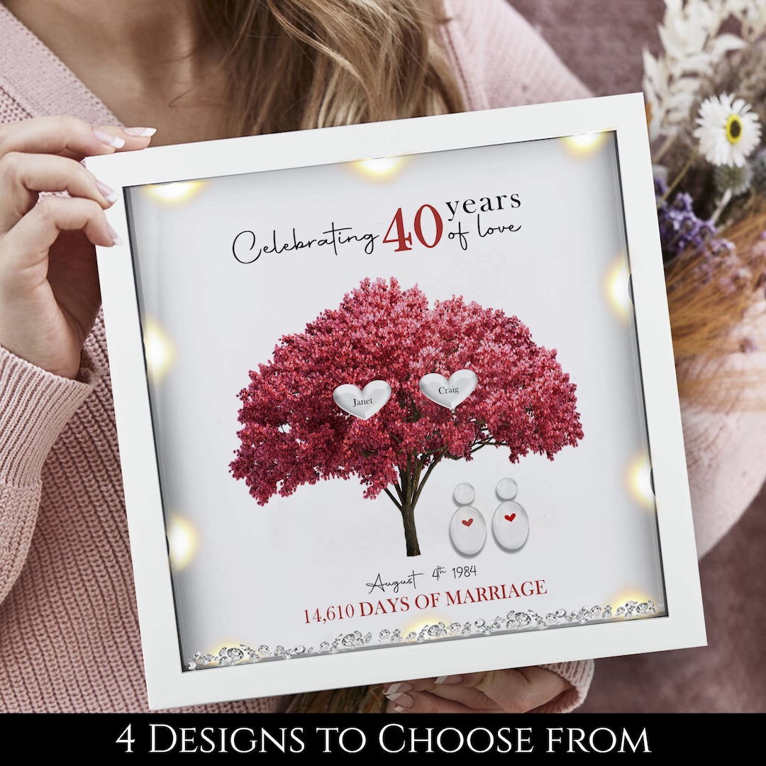 40th Anniversary Gift Ruby Wedding Anniversary Gift for Her 40th ...