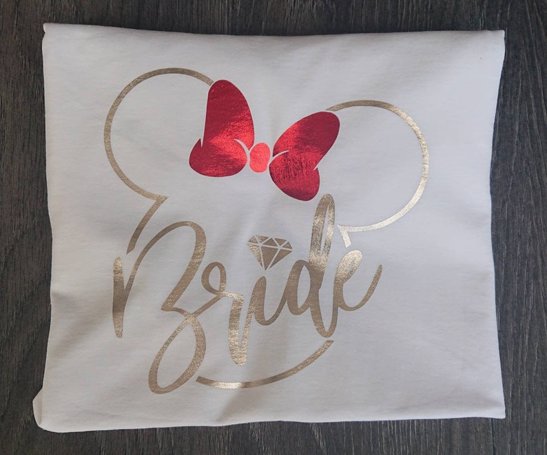 Minnie Mouse Bride T-shirt Disney Bride Squad Shirts | Etsy