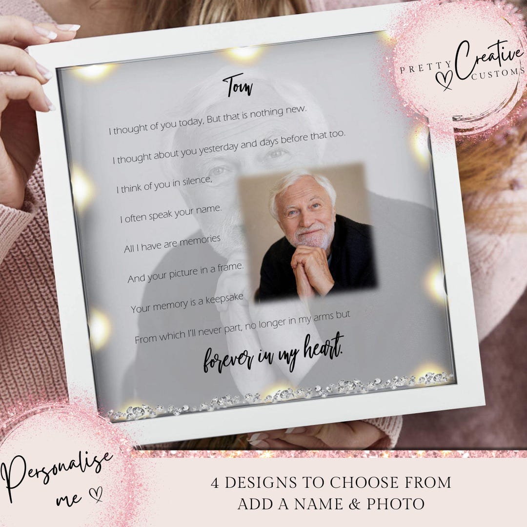 Personalised Remembrance Frame, Wedding Memorial, Remembrance Frame ...