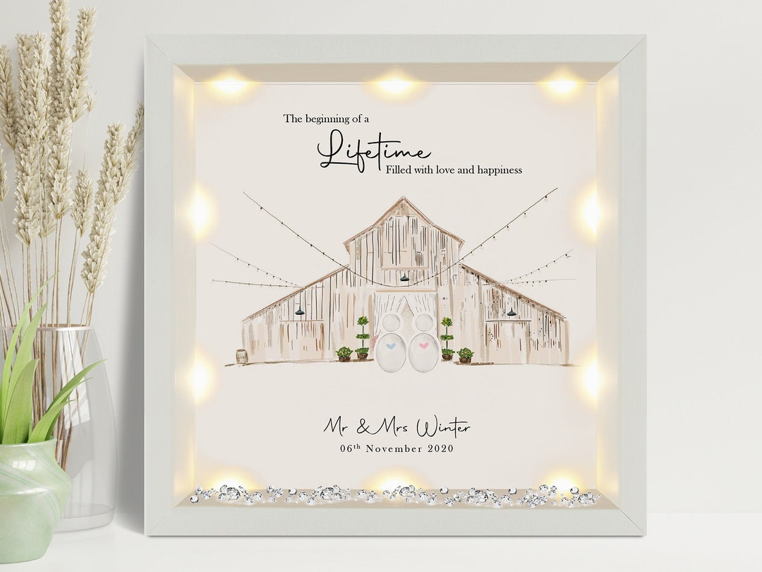 Personalised Wedding Gift Wedding Photo Frame Gift for Her Getting ...