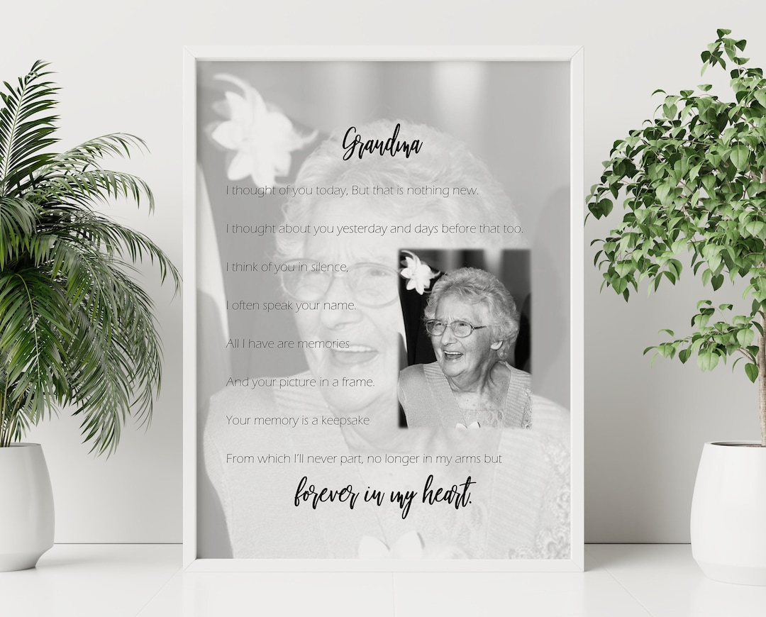 Memorial Photo Frame, Remembrance Frame, Memorial Gift, in Our Hearts ...