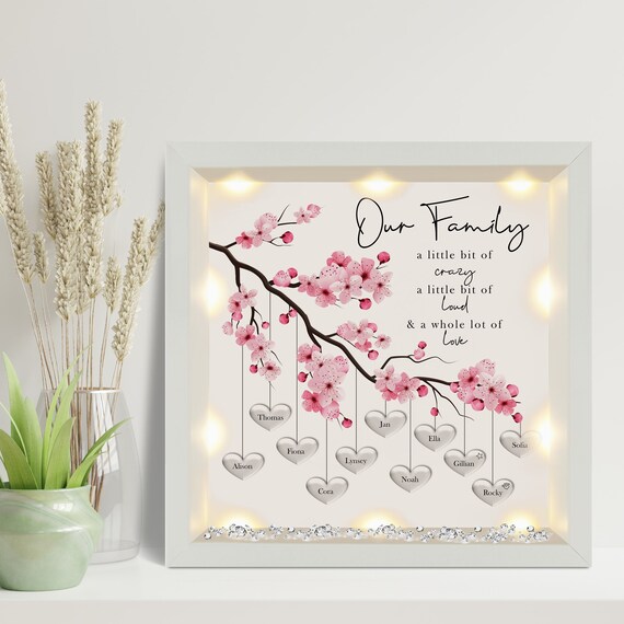 Personalised Family Tree Frame Family Tree Gift Christmas - Etsy