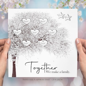 Personalised Family Tree, Together We Make a Family Gift, Mothers Day ...