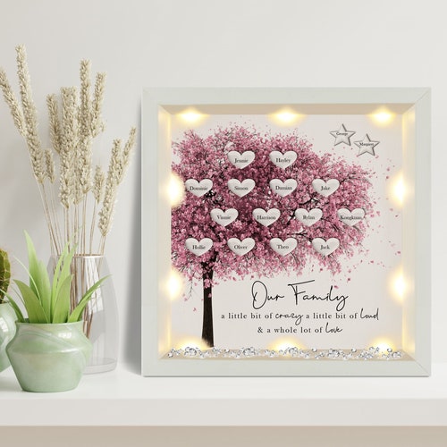Personalised Family Tree Frame Mothers Day Family Tree - Etsy