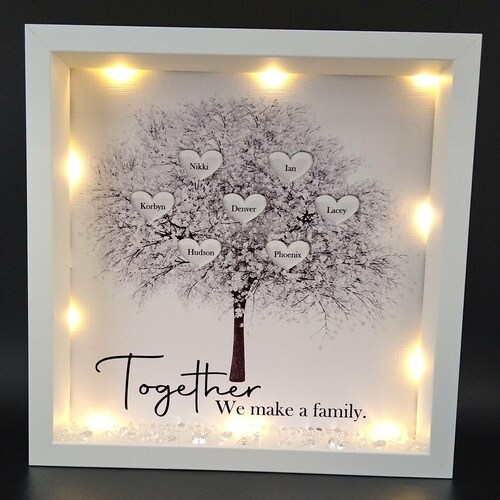 Personalised Family Tree Frame Family Tree Gift Christmas | Etsy UK