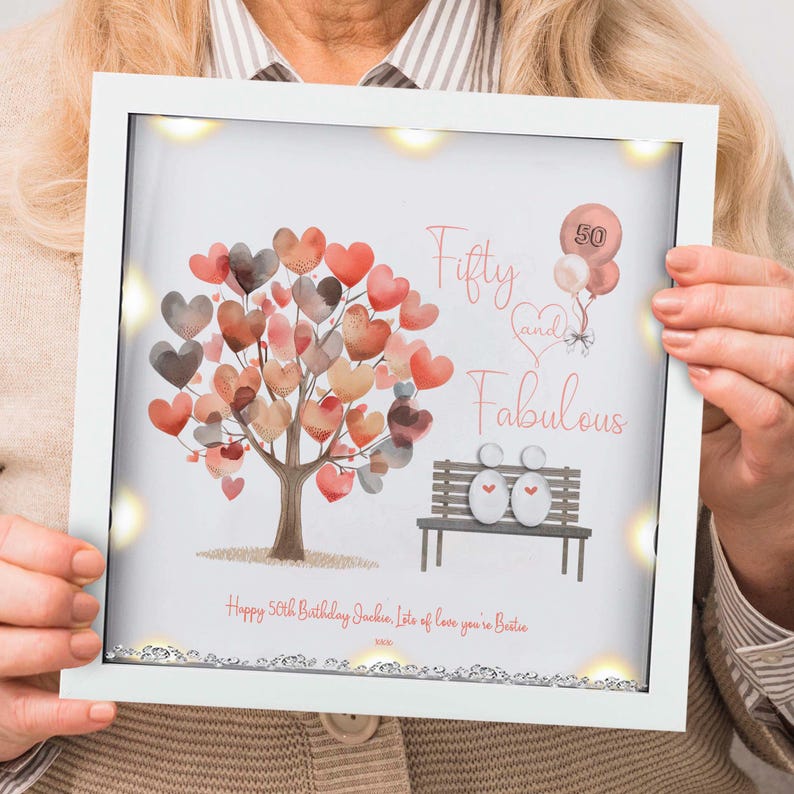 50th Birthday Gifts for Women Personalised Birthday Gift Mum Birthday ...