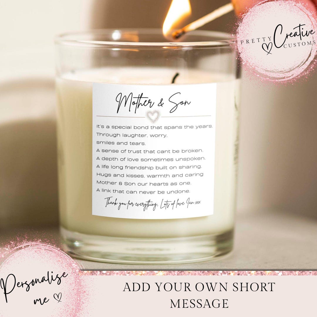 Mothers Day Gift, Personalized Mum Photo Candle Gift, Mom Gift, Mothers ...
