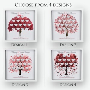 40th Wedding Anniversary Gift | Family Tree Framed Print | Ruby Wedding ...