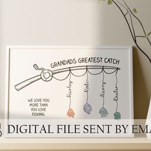 Grandad Birthday Gift for Fathers Day Gift Daddy Personalised Fishing ...