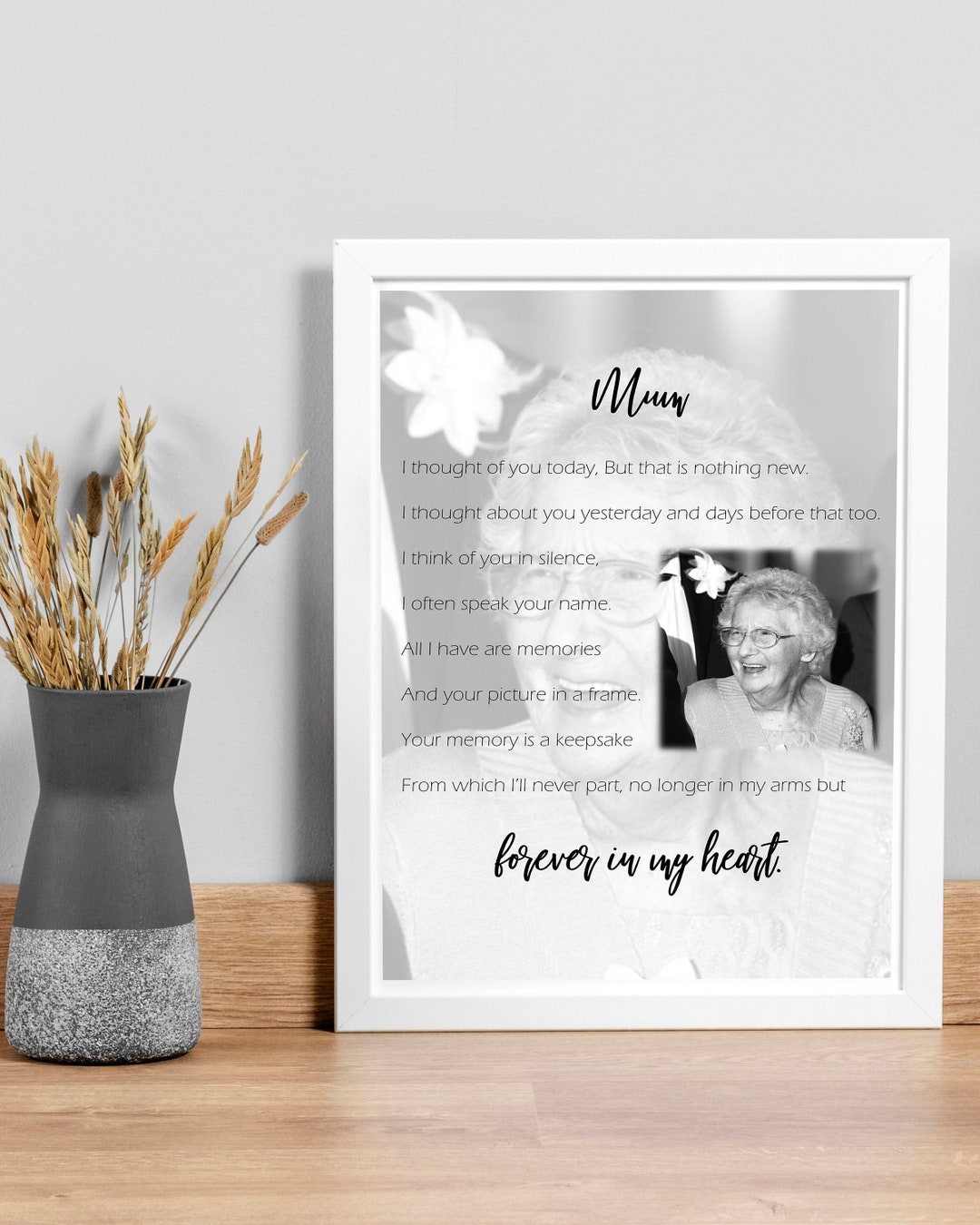 Memorial Photo Frame Remembrance Frame Memorial Gift in Our - Etsy