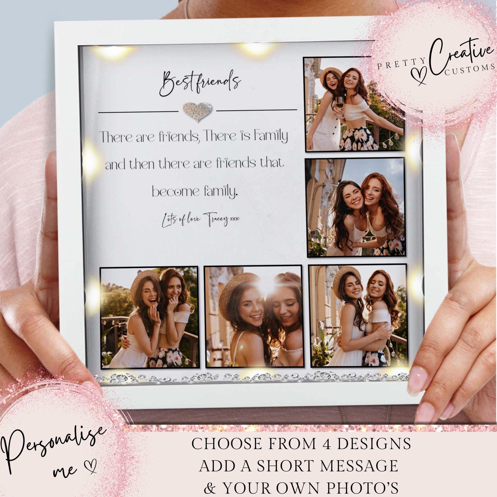 Personalised Best Friend Photo Frame Besties Christmas Gift Friends ...