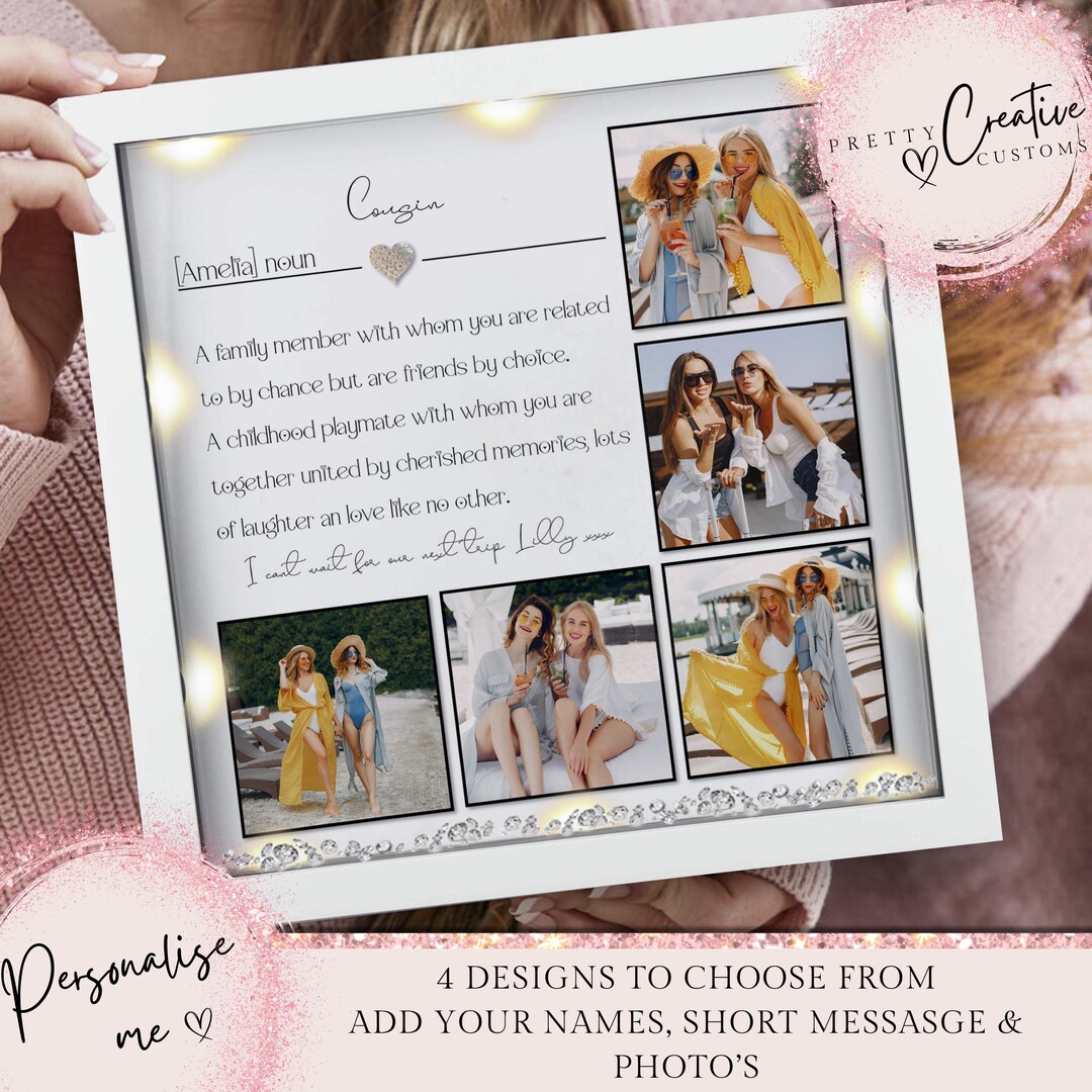 Cousins Personalised Photo Frame | Cousins Christmas Gift | Cousin ...
