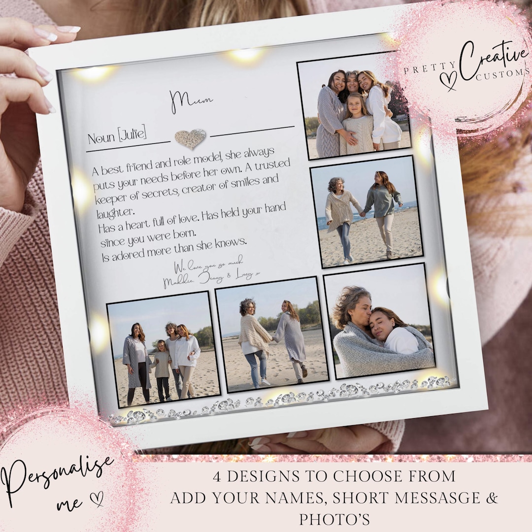 Mum Noun Photo Frame, Personalised Mum Frame. Mother Meaning Frame ...
