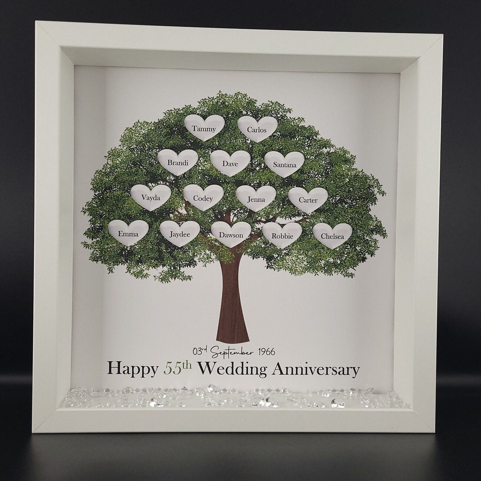 45th Wedding Anniversary Gift Family Tree Framed Print - Etsy