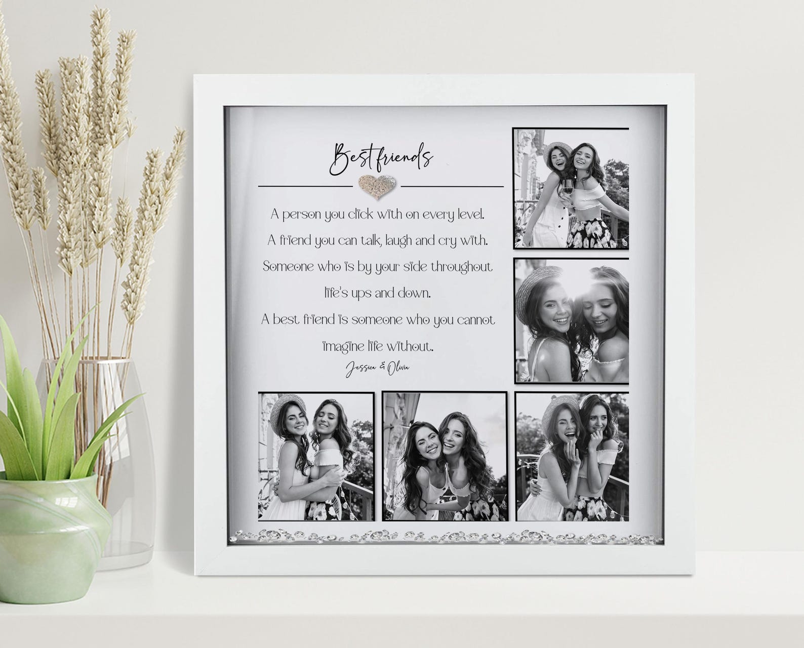 Best Friend Personalised Photo Frame Besties Christmas Gift Friends ...
