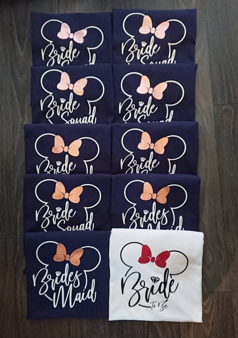 Minnie Mouse Bride T-shirt Disney Bride Squad Shirts | Etsy