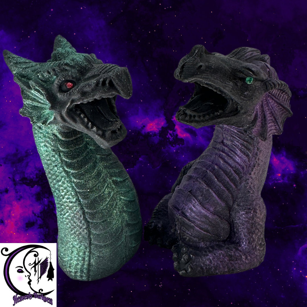 Dragon Melts Set of 2, Fantasy, Mystical, Witchcraft, Pagan, Halloween ...