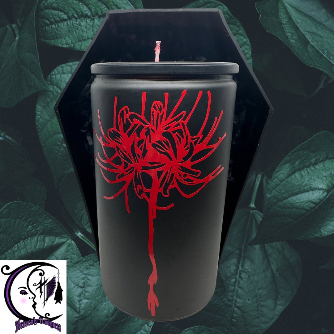 Spider Lily Candle in Coffin Box Soy Wax, CLP, Vampire, Originals ...
