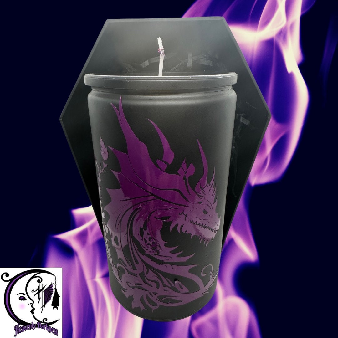 Dragon Candle in Coffin Box- Soy Wax, CLP, Vampire, Originals, Handmade ...
