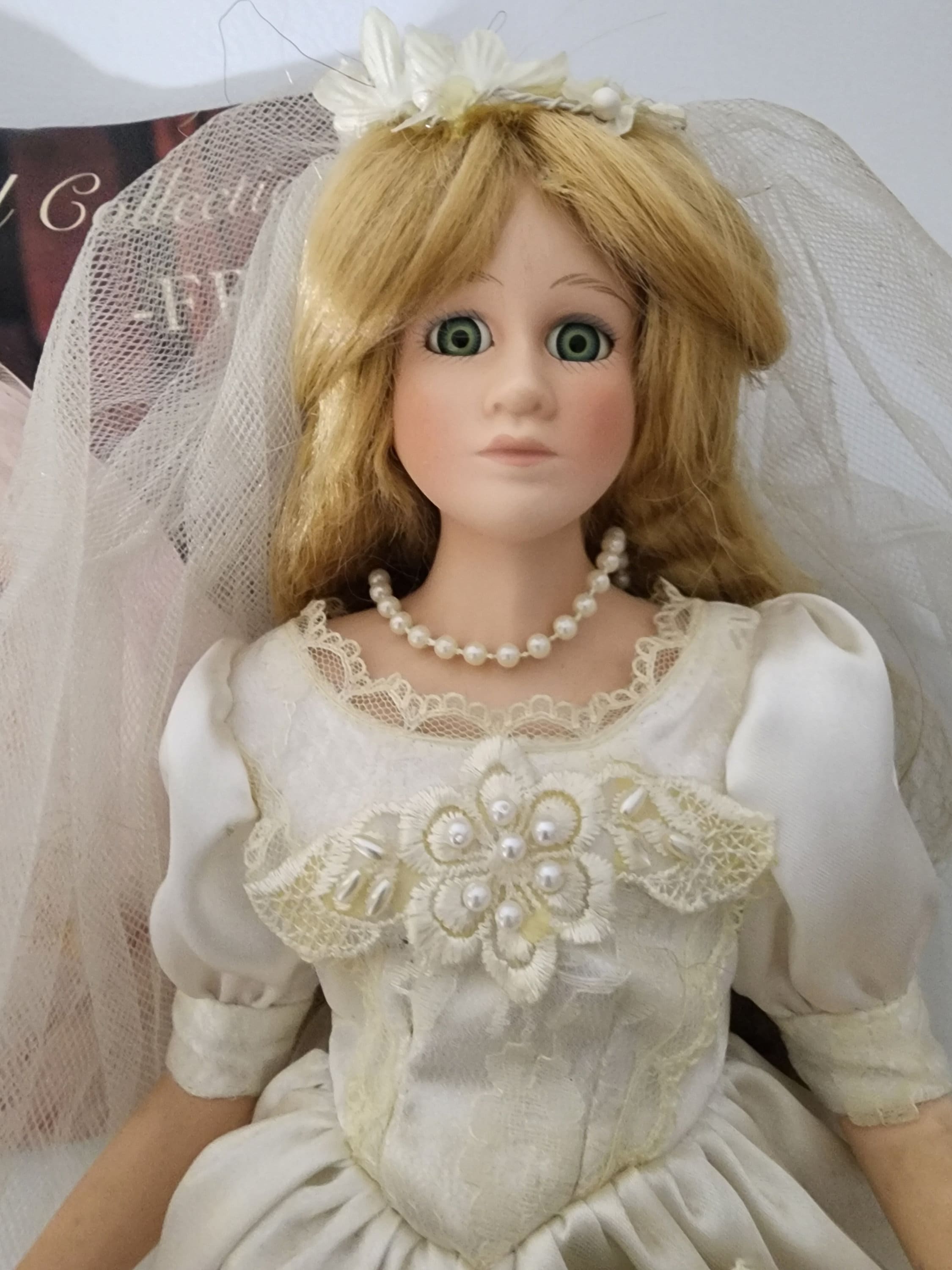 Vintage Porcelain Bride Doll - Etsy