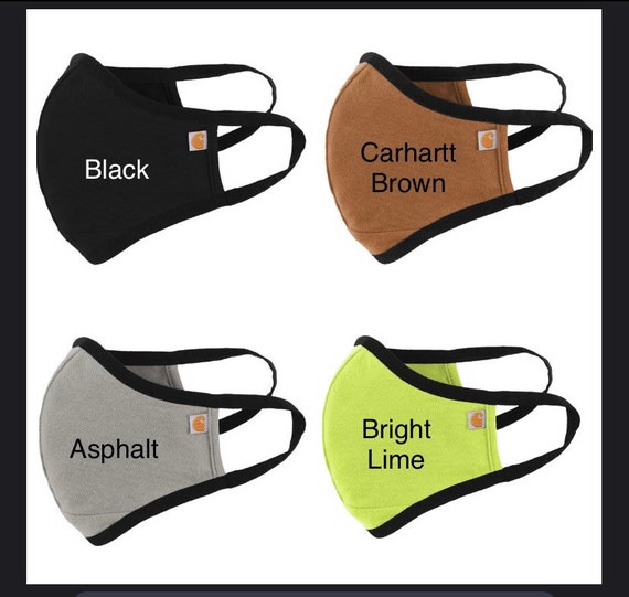 Carhartt Face Mask Custom Embroidered / Personalized | Etsy