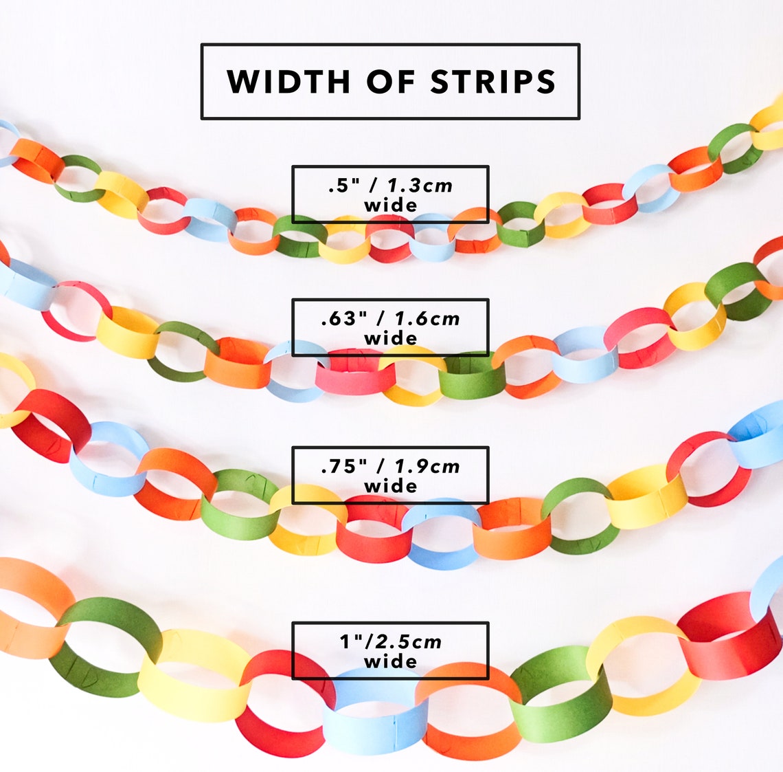 Paper Chain Garland SVG for Cricut and Other Cutting Machines - Etsy UK
