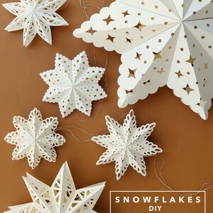 Snowflake/star Ornaments 5 Designs SVG EPS - Cricut Project - Etsy