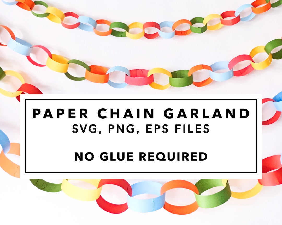 Paper Chain Garland SVG for Cricut and Other Cutting Machines - Etsy