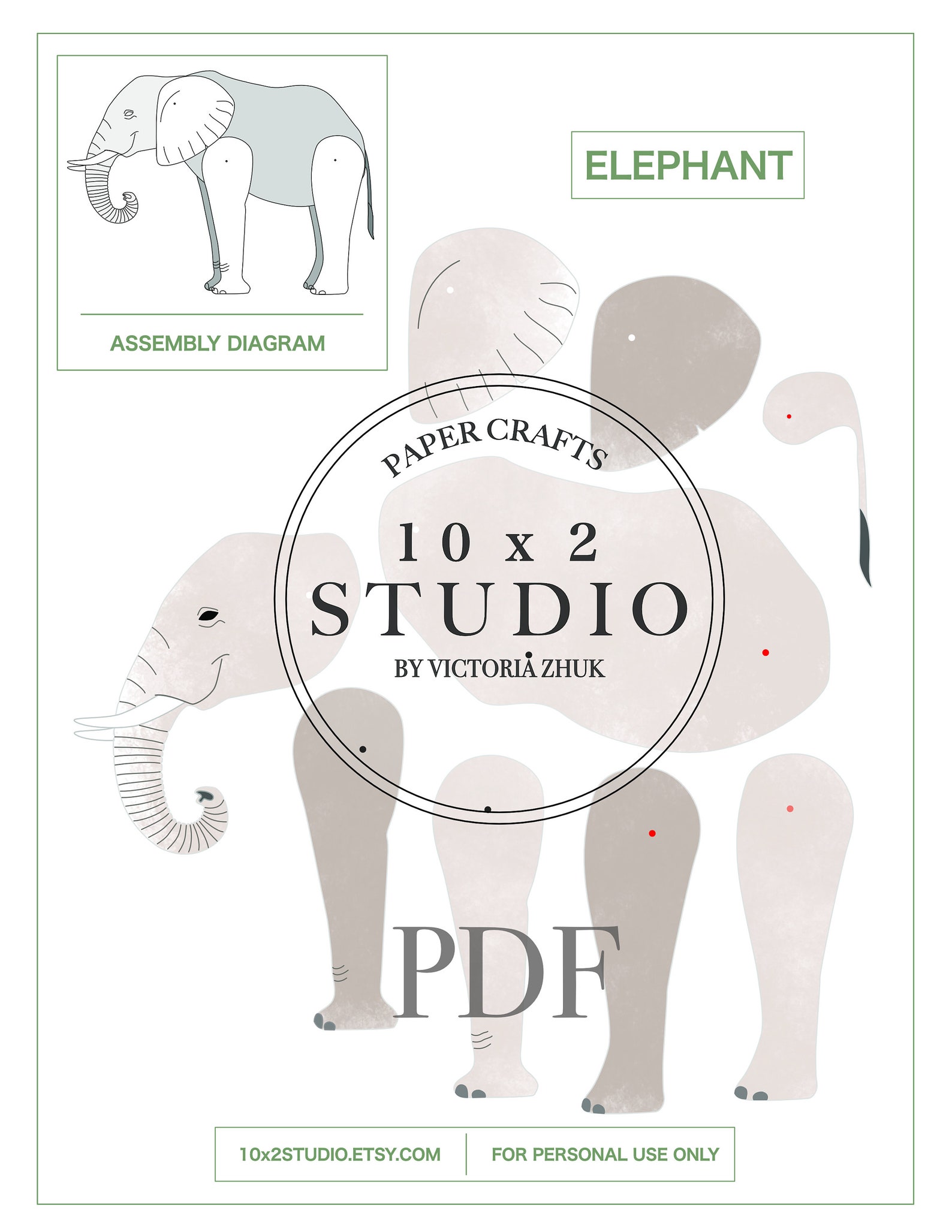 12 Safari Animals Paper Puppets. Printable. - Etsy