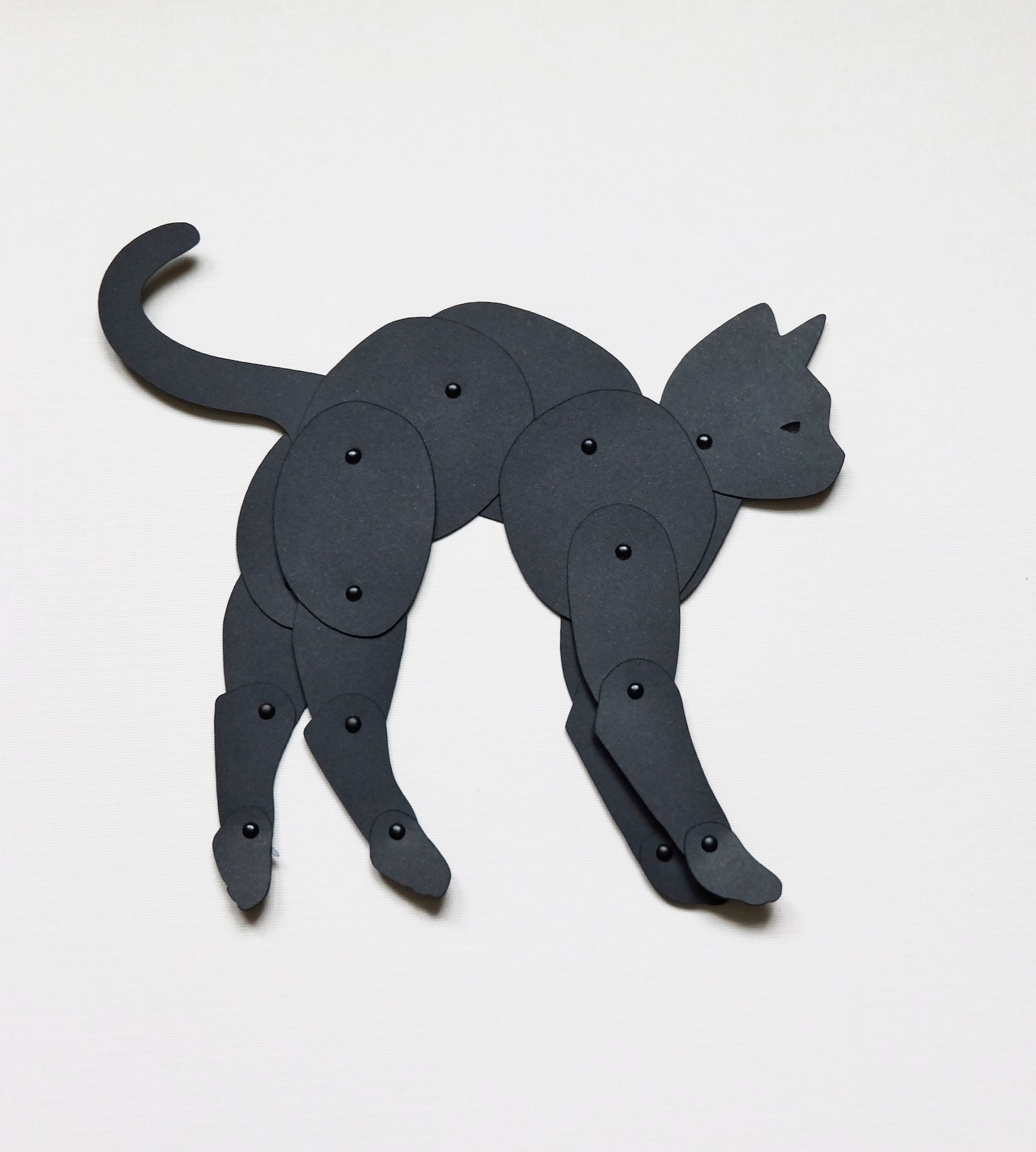 Black Cat Paper Puppet Articulated Doll - Etsy