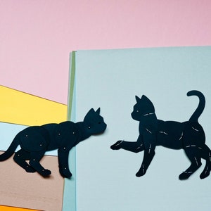 Black Cat Paper Puppet Articulated Doll - Etsy
